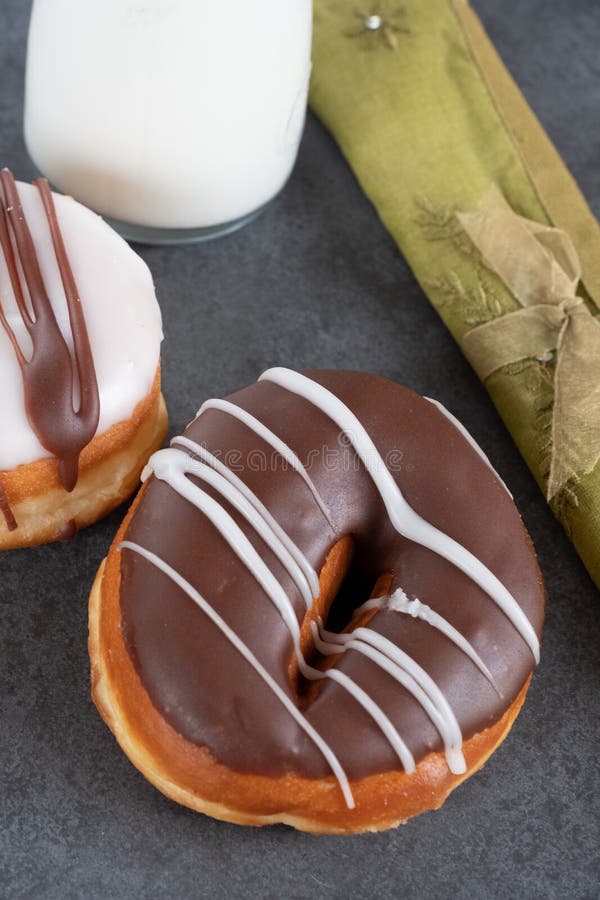 Two iced ring doughnut stock image. Image of food, obsity - 167449809