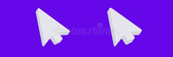 Two White Computer Mouse Cursors on Blue Stock Vector - Illustration of ...