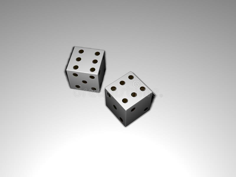 Two White Dice Picture. Image: 4803747