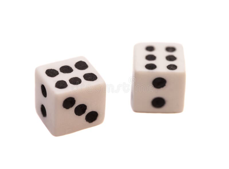 White dice. stock image. Image of decisions, luck, loss - 42936625