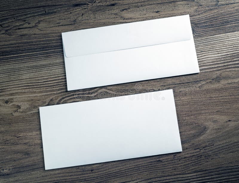 Two blank envelopes stock photo. Image of identity, mockup - 152470398