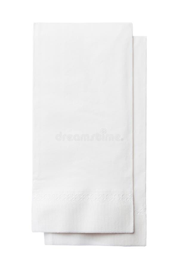 Two White Paper Napkins Isolated on White Stock Image - Image of shape ...