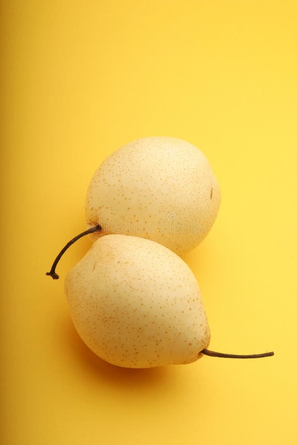 Two White Pears - Studio Shot Stock Photo - Image of garden, juice ...
