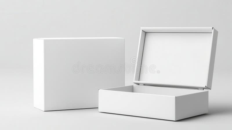 Two Blank White Boxes Simple Design Clean Stock Photos - Free & Royalty ...