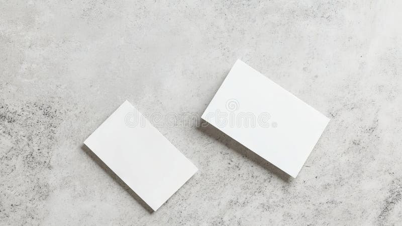 Two White A5 Sized Card Mockups, Empty and Rectangular in Shape, are ...