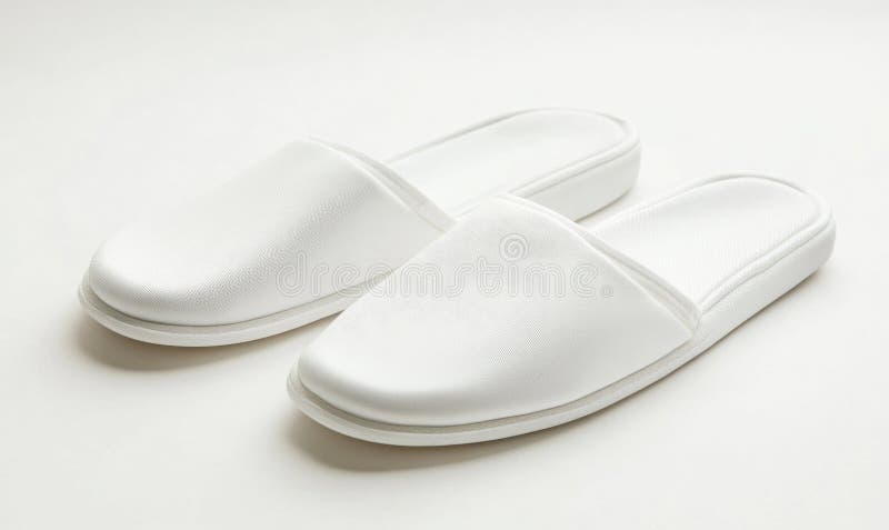 Fluffy Slippers Simple Design Isolated White Background Stock Photos ...