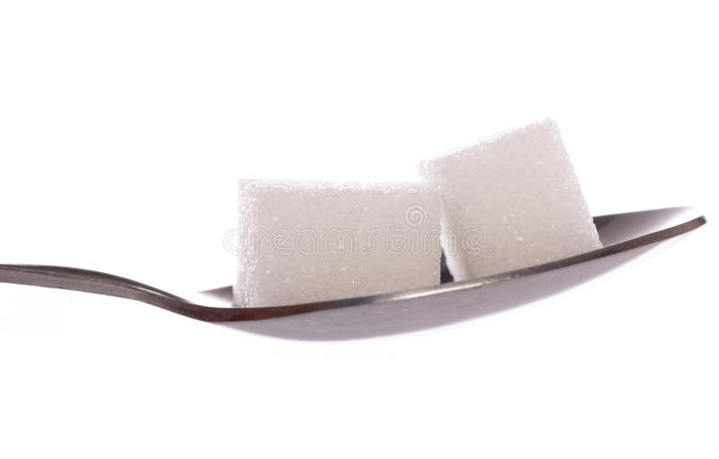 Two White Sugar Cubes On Tea Spoon Stock Photo - Image of sugar, spoon ...