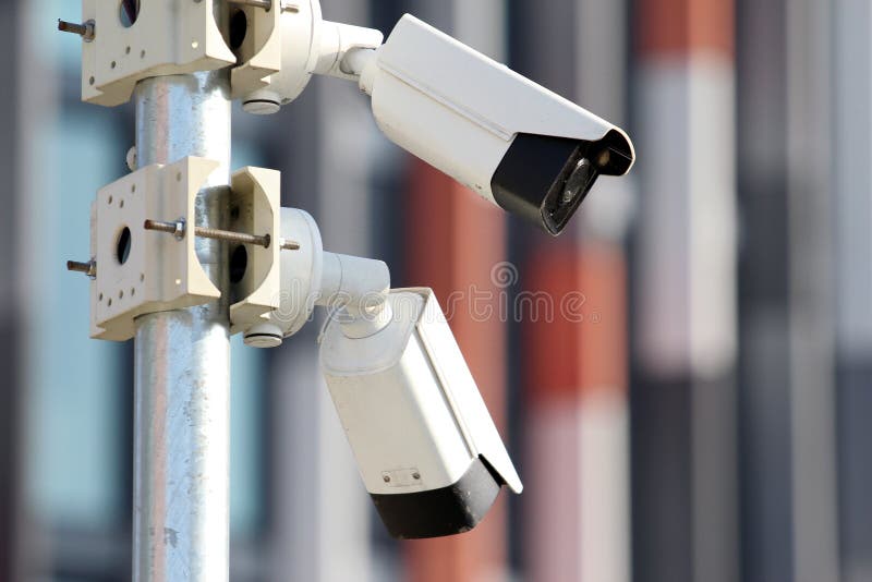 Two security cameras stock photo. Image of intelligence - 16565936