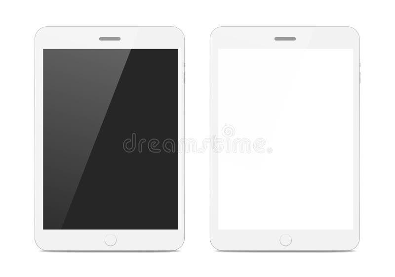 Two white tablets stock illustration. Illustration of laptop - 78628032