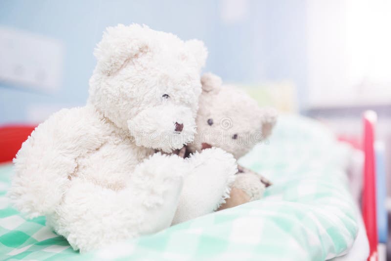 Two white teddy bears stock photo. Image of plush, mascots - 71330656