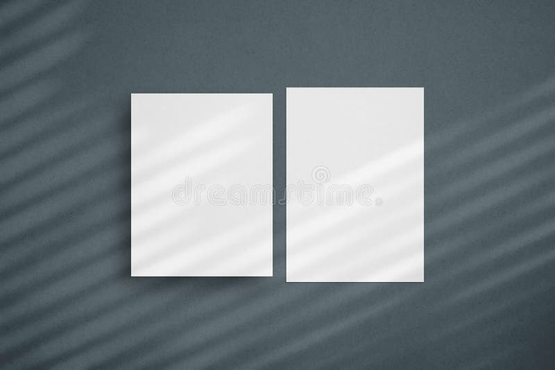 Two White Vertical Paper Sheets Mockup, US Letter and A4 Flyer Mockup ...