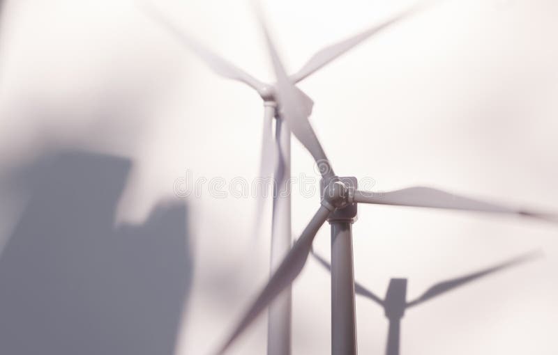 Wind Turbines Model and Shadows Stock Photo - Image of alternative ...