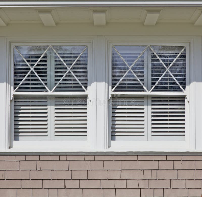Two white windows stock image. Image of construction - 18647675