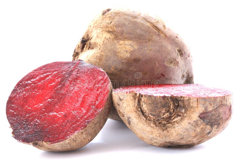 Two Whole Beetroots on White Background Stock Photo - Image of split ...