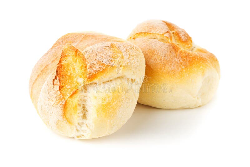 Two Whole, Fresh Baked Wheat Buns Stock Photo - Image of brown, bread ...