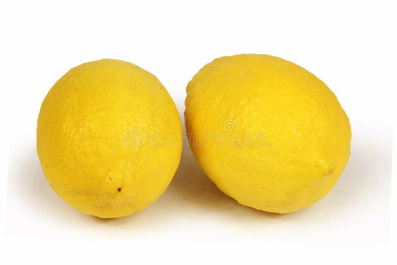 Two whole fresh lemon stock image. Image of white, yellow - 12667399