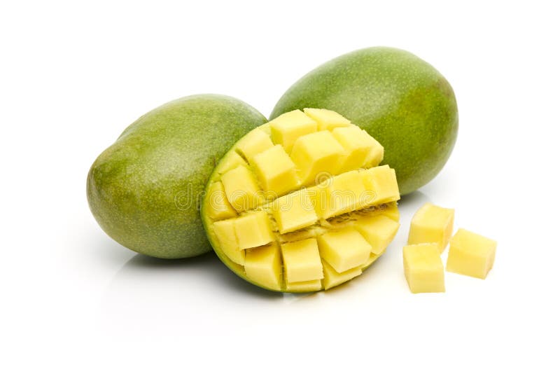 Mango Isolated on White Background Stock Image - Image of yellow, honey ...
