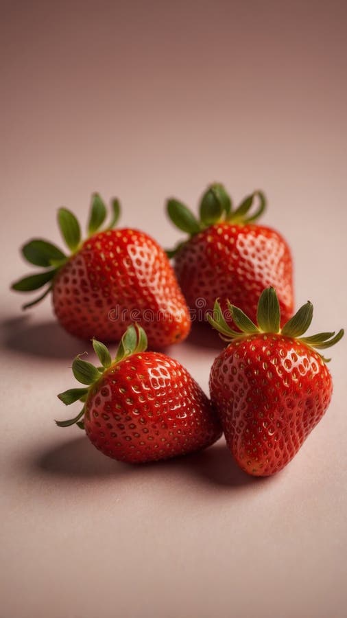 Two Whole Strawberry Fruits and One Half Cut Out. Stock Illustration ...