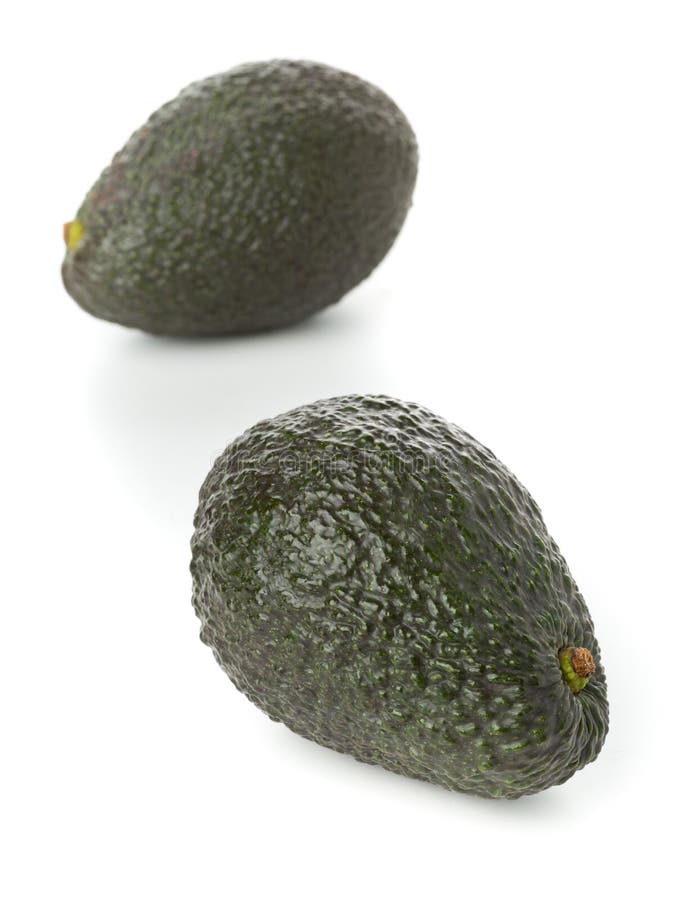 Two Whole, Uncut Ripe Avocado Fruit Stock Image - Image of healthy ...