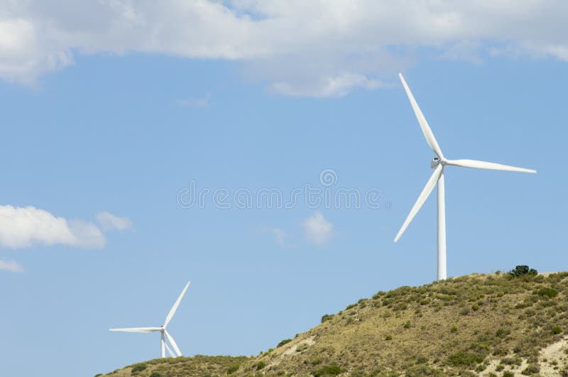 Two windmills stock photo. Image of future, energy, equipment - 11006886