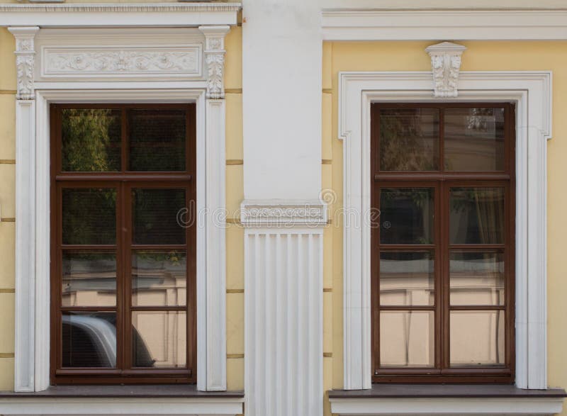 Two windows stock image. Image of windows, vintage, facade - 70443131