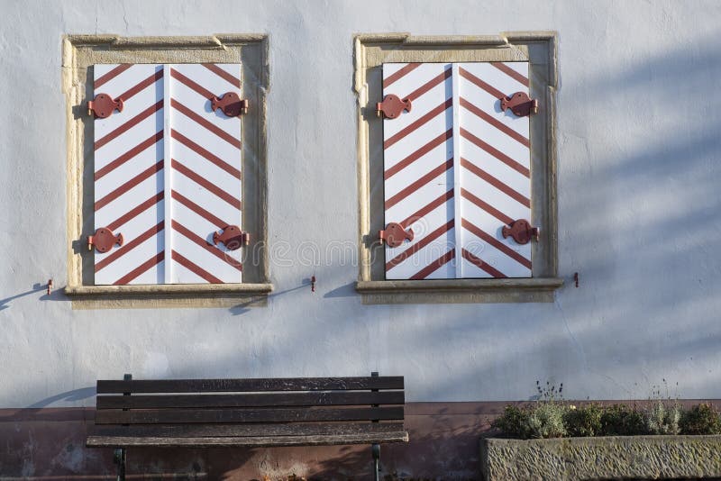 Two Closed Windows in a House Wall Stock Photo - Image of home ...