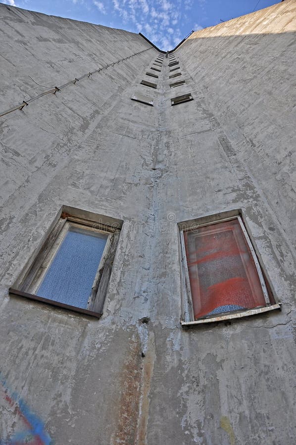 Two windows stock photo. Image of skyscraper, decay, property - 47199558