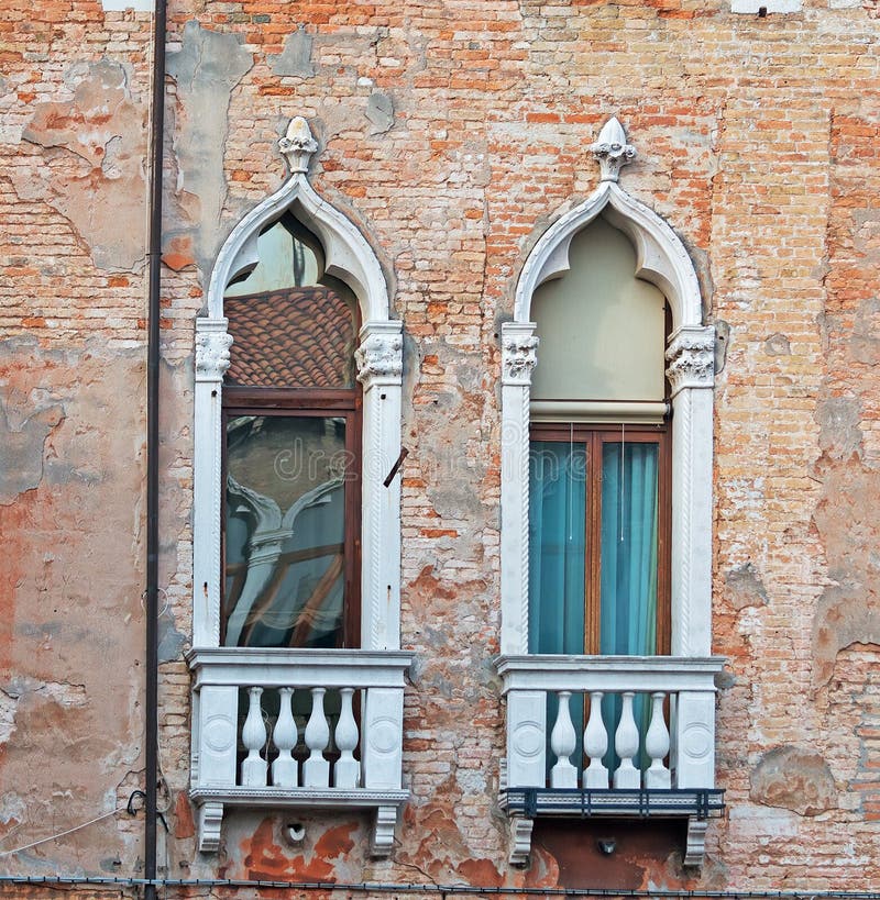 Two windows in Venice stock image. Image of external - 37513003