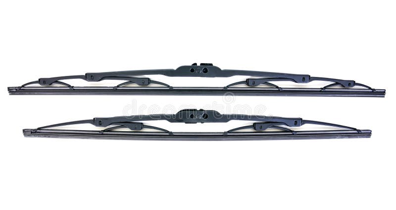 Short and Long Windshield Wipers Isolated on White Background ...