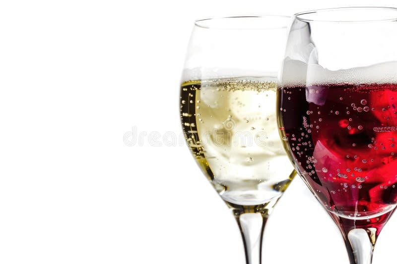 Two Wine Glasses Sit Side by Side, Ready for a Romantic Evening or a ...