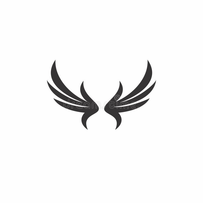 Two Wing Logo Simple. Fly Wing Logo Stock Vector - Illustration of logo ...