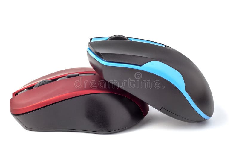 Two Wireless Computer Mice Isolated on a White Background. Stock Image ...