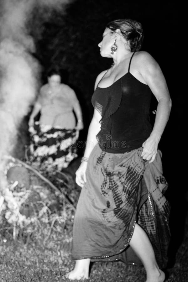 Witches Dancing Around Fire Halloween Stock Photos - Free & Royalty ...