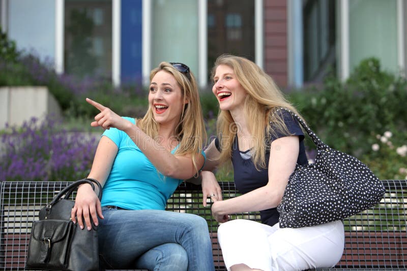 Two Woman Enjoying a Good Laugh Together Stock Image - Image of people ...