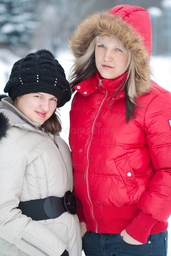 Two woman portrait stock photo. Image of fashion, cheerful - 13205086