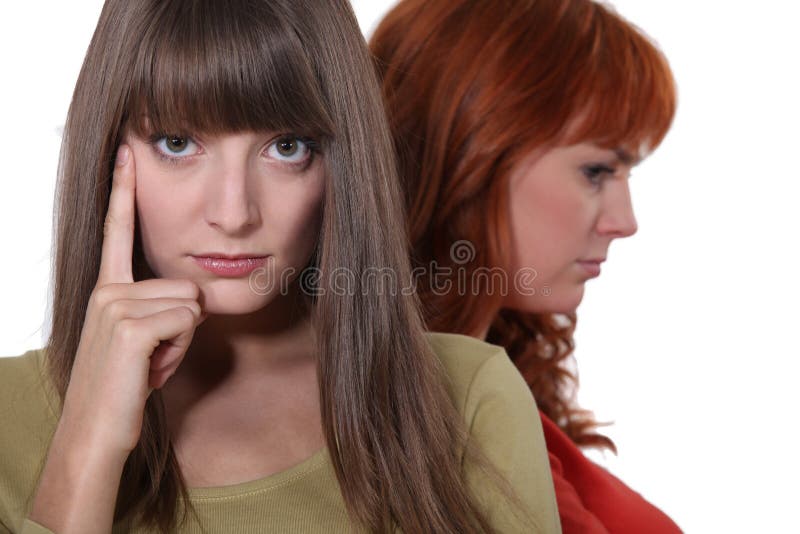 Two woman post argument stock image. Image of adult, friend - 35917063
