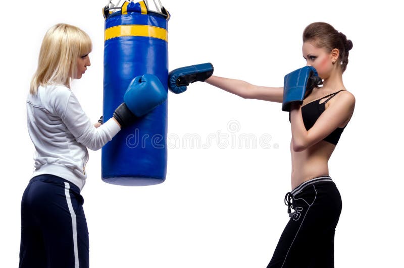Two Woman in Sports is a Boxing Stock Photo - Image of adult, woman ...