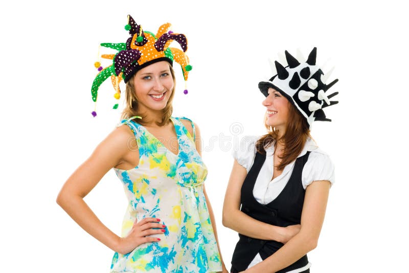 Two women actors stock image. Image of front, friends - 10397697