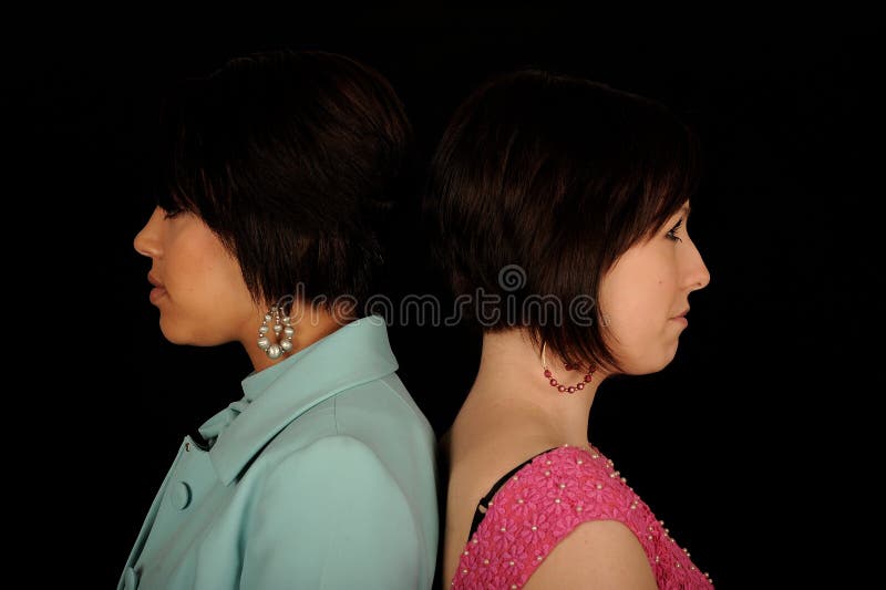 Two women back to back stock image. Image of older, friendship - 5750393