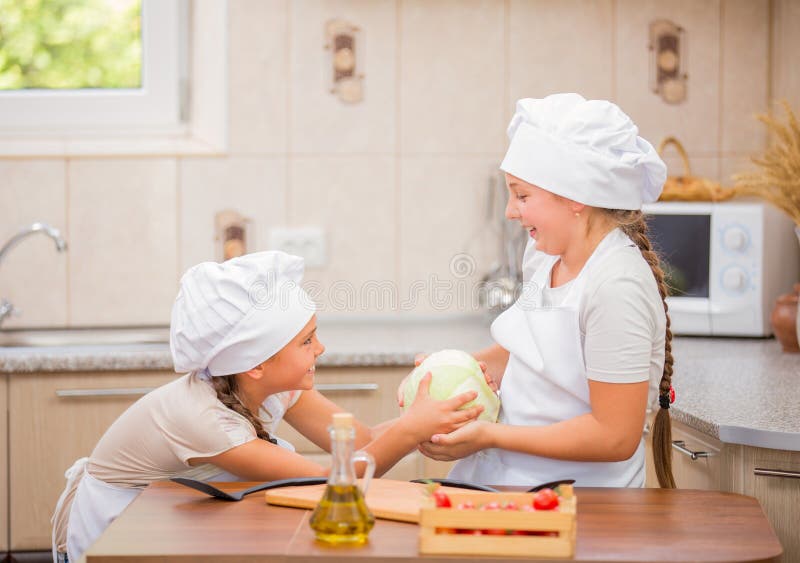 Two women chefs stock image. Image of health, kale, girl - 60158509