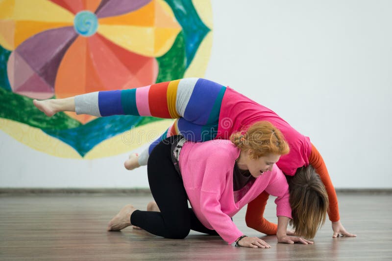 Two Women Dancing Dance Contact Improvisation Stock Image - Image of ...