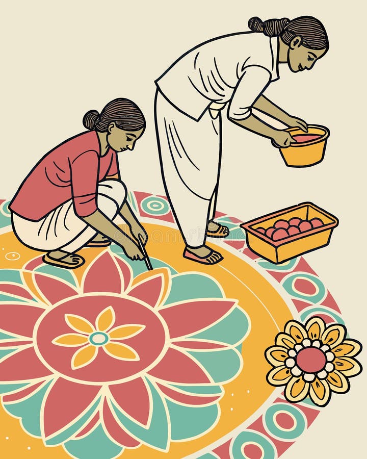 Rangoli Kolam Stock Illustrations – 1,887 Rangoli Kolam Stock ...