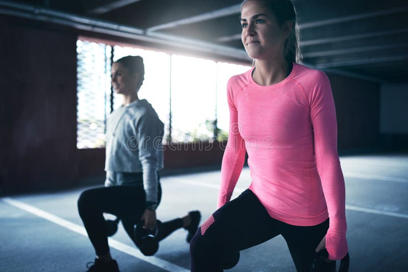 Two Women Exercising Together Stock Image - Image of healthy, physical ...