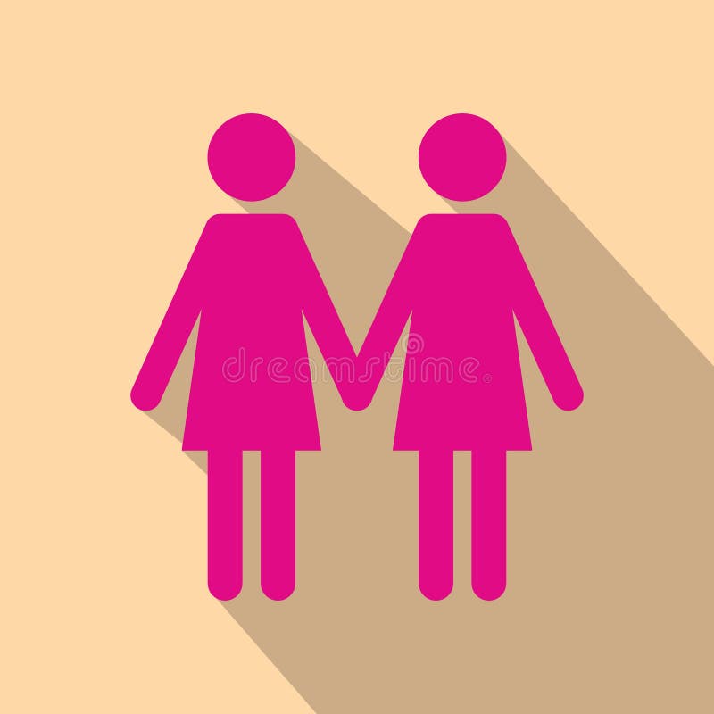 Two Women Flat Icon Shadow Stock Illustrations – 147 Two Women Flat ...