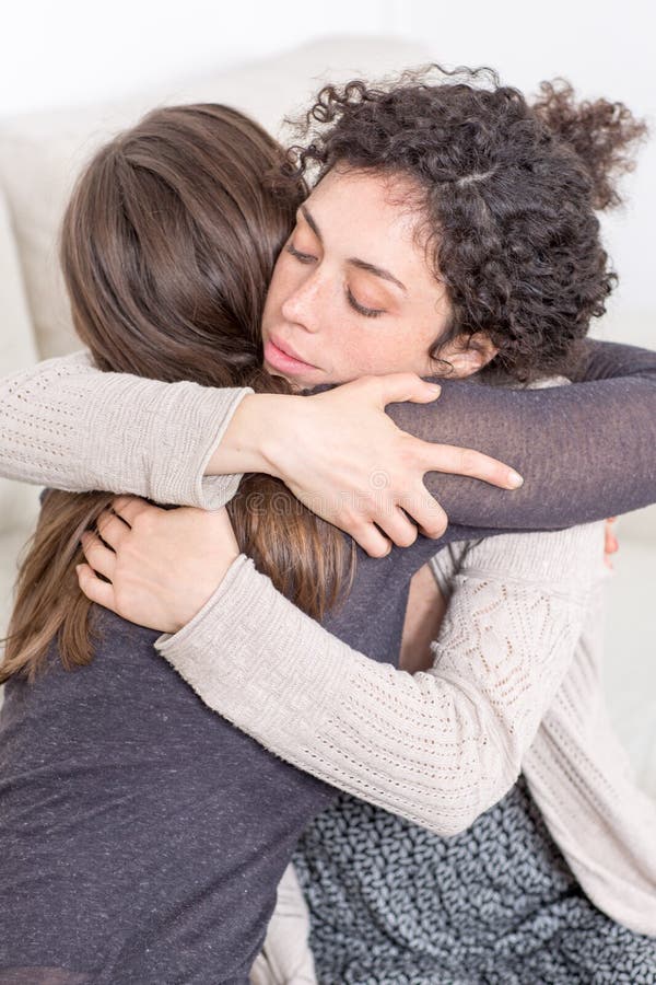 Two women giving a hug stock image. Image of coach, joyful - 54257517