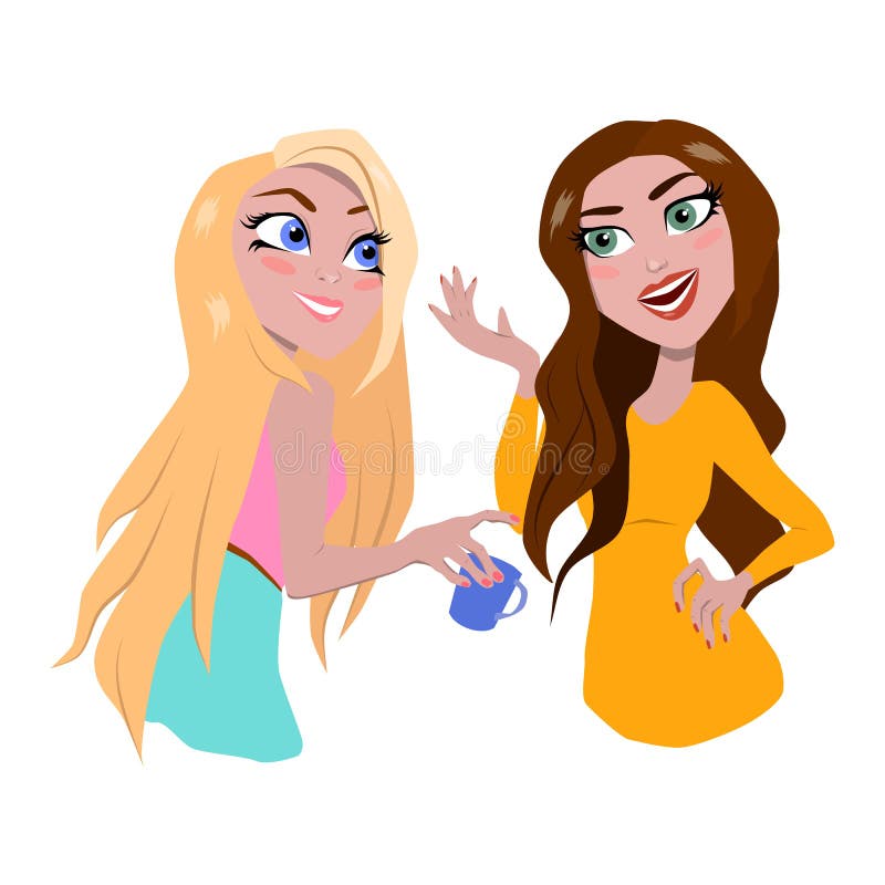Gossiping Cartoon Women Stock Illustrations – 195 Gossiping Cartoon ...