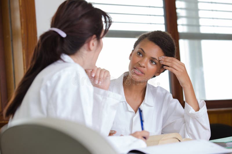 Two Women Having Conversation Stock Photo - Image of conversation ...