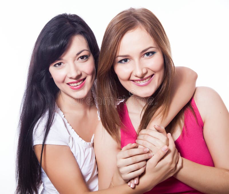 Two women hugging. stock image. Image of adult, group - 30672069