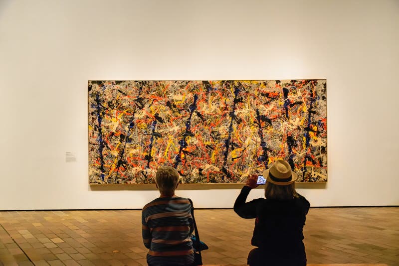 Two Women and Jackson Pollock Art Editorial Stock Photo - Image of paint, gallery: 265972768