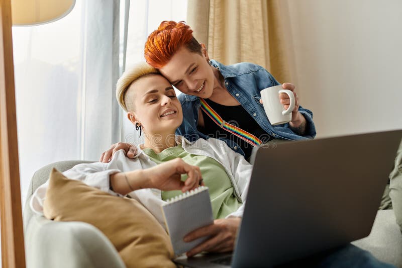 Two Women A Lesbian Couple With Stock Image Image Of Couple
